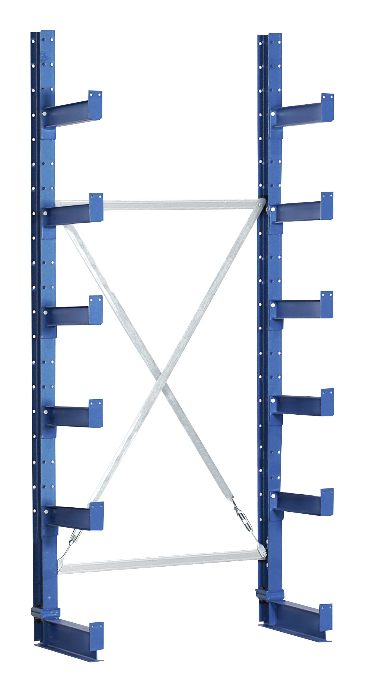 Kragarmregal mit 750 kg Armlast und verstellbaren Kragarmen